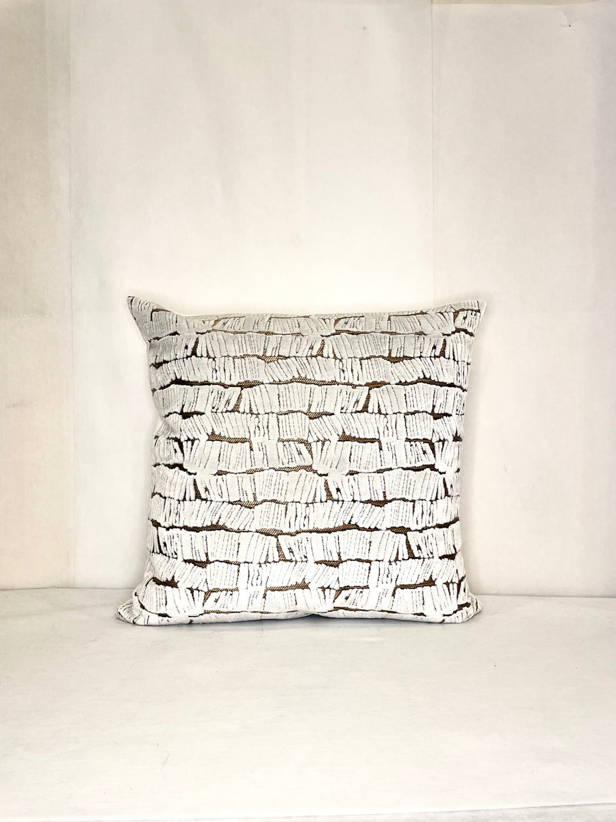 White Textured Silk Pillow – Sanctuarie
